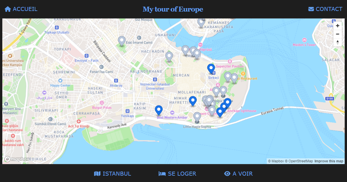 Carte touristique d’Istanbul | My tour of Europe