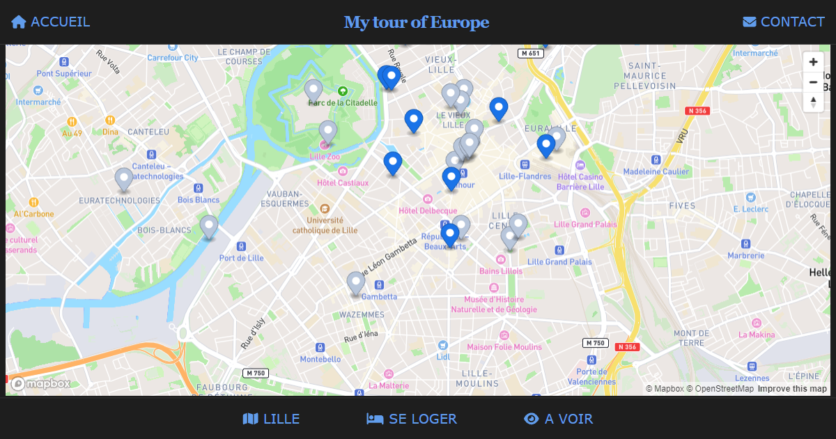 Carte touristique de Lille | My tour of Europe
