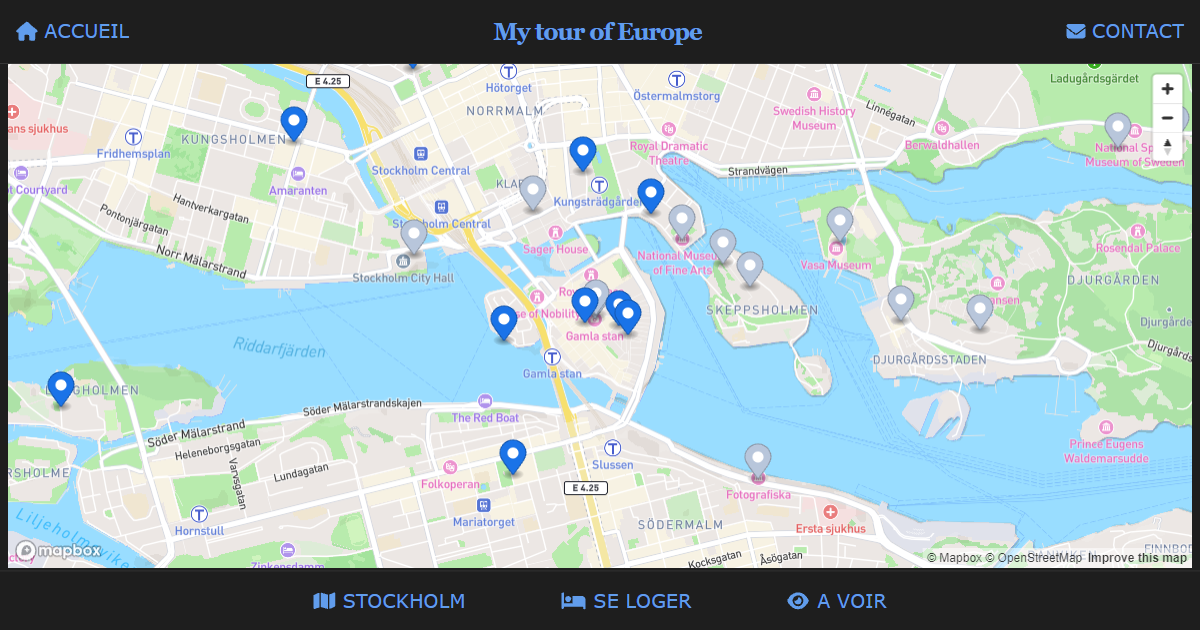 Carte touristique de Stockholm | My tour of Europe